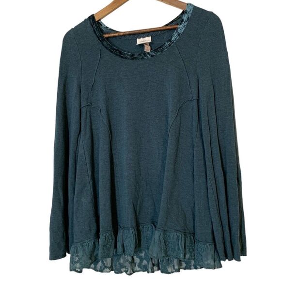 Knox Rose | Tops | Knox Rose Blue Long Wide Sleeve Top Womens Sz M ...